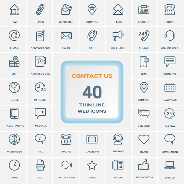 Comprehensive Contact Us Symbols And Icons For Web Design | Jiffy Designs