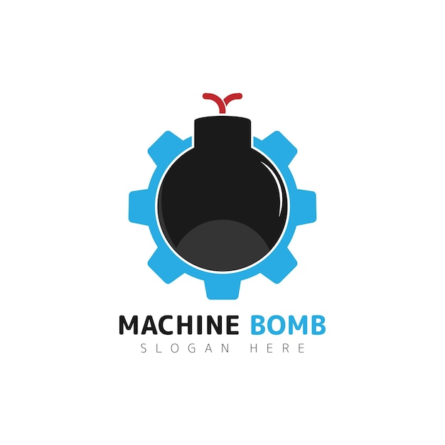 Explosive Gear: Powerful Mechanical Device Emblem | Jiffy Designs