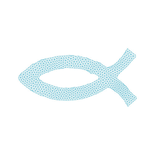 Jesus Fish Symbol Out Of Connected Lines. Fish Of Believers, Christian ...
