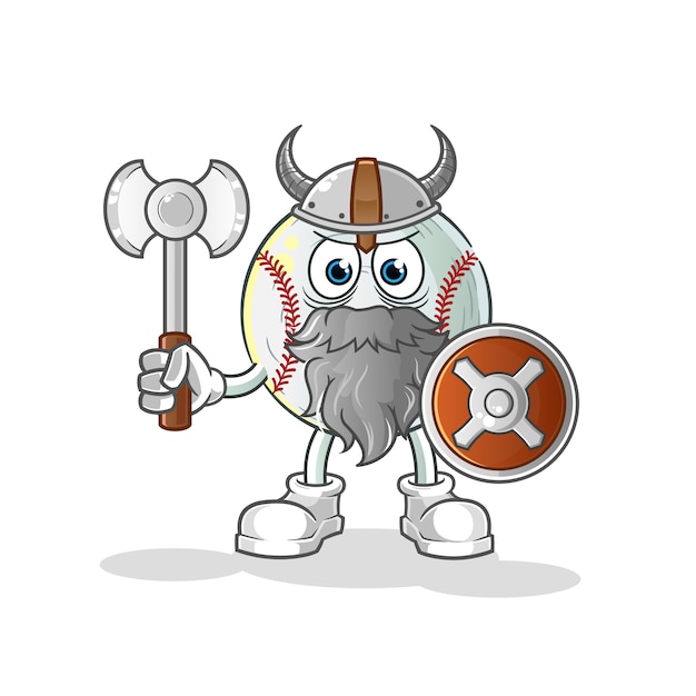 Fearsome Baseball Monster with Horns and Axe | Jiffy Designs