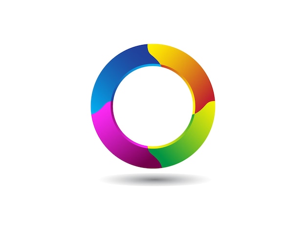 Vibrant Circular Logo with Overlapping Rainbow Hues | Jiffy Designs