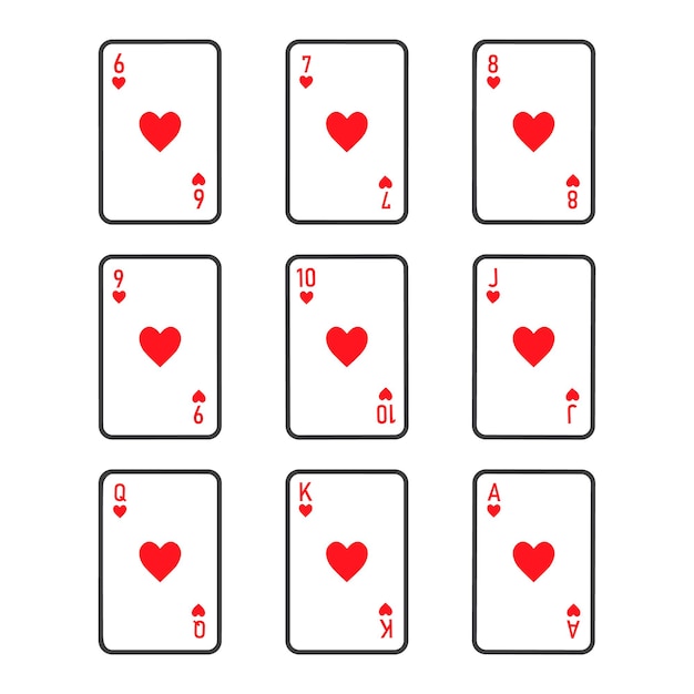 Vibrant Heart-Themed Playing Card Collection | Jiffy Designs