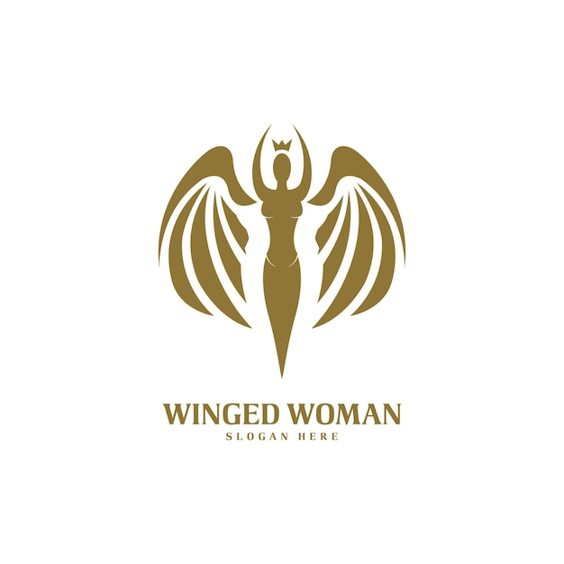 Majestic Winged Goddess in Graceful Silhouette | Jiffy Designs