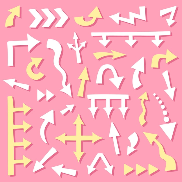 Vibrant Arrows in Pastel Shades on Gradient Background | Jiffy Designs
