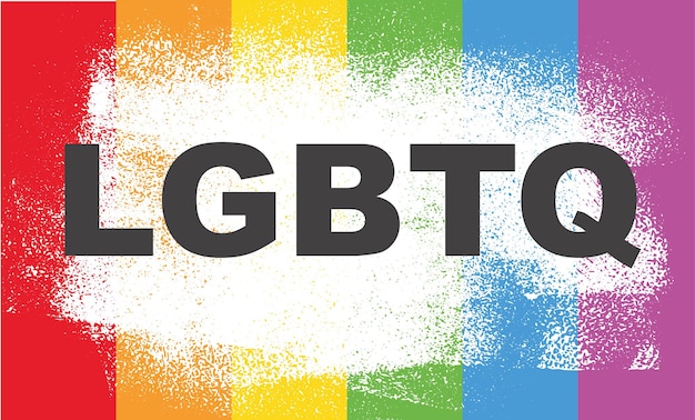 Vibrant LGBTQ Pride Flag with Colorful Spray Paint Texture | Jiffy Designs