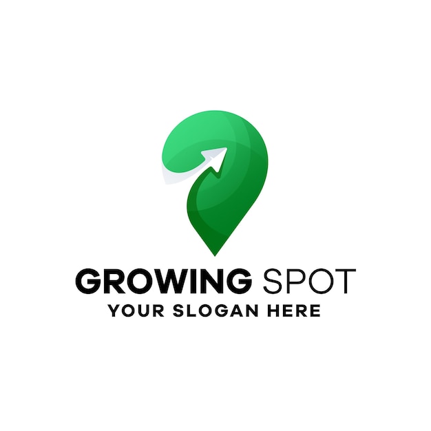 Vibrant Green Arrow Growth Indicator Logo | Jiffy Designs