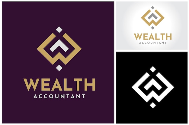 Elegant Geometric Symbol for Wealth Accountant Services | Jiffy Designs