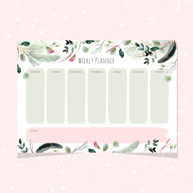 Elegant Botanical Weekly Planner with Nature-Inspired Flourishes ...