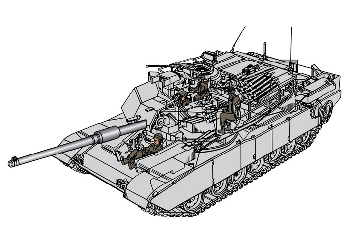 Detailed Vector Illustration Of Tank Abrams M1 | Jiffy Designs