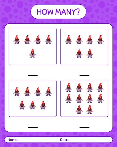 Whimsical Gnome Counting Activity for Kids | Jiffy Designs