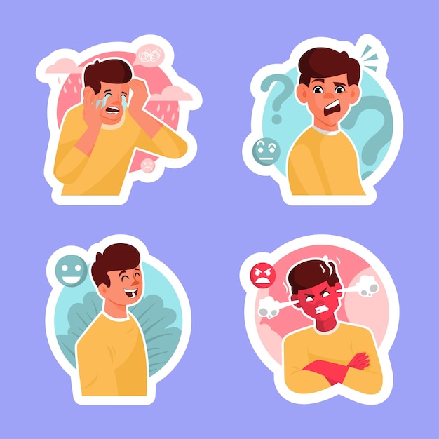 Diverse Expressions: Cartoon Characters Conveying Emotions | Jiffy Designs