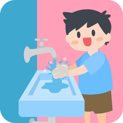 Children, Little Boy Washing Hands With Soap | Jiffy Designs