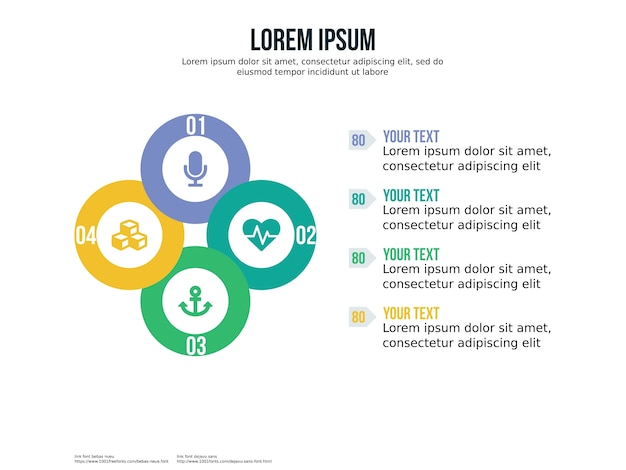 Vibrant Infographic with Circular Icons and Descriptive Text | Jiffy ...