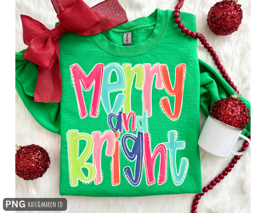 Merry And Bright, Preppy Christmas, Christmas, Colorful Christmas, Girl ...