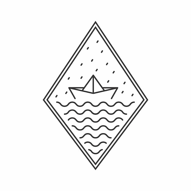 Minimalist Geometric Design with Sailing Boat Motif | Jiffy Designs