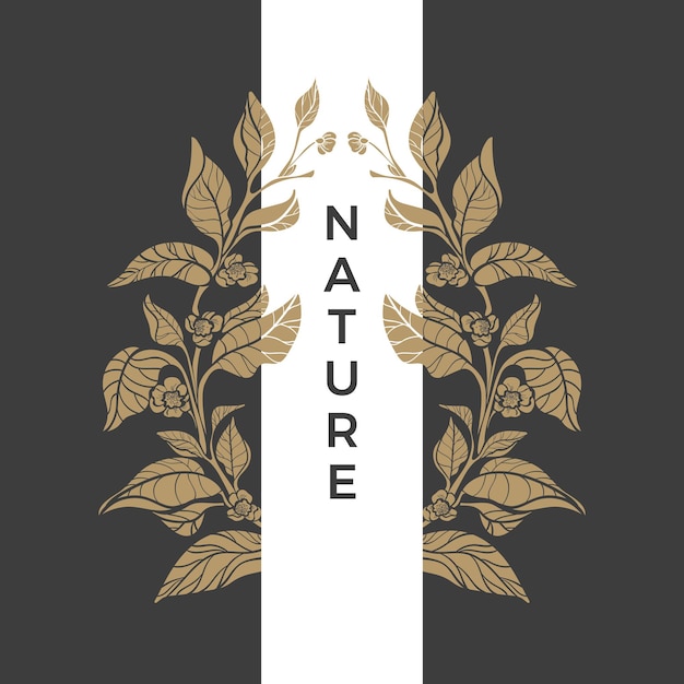Elegant Botanical Design with Ornate Nature-Inspired Lettering | Jiffy ...