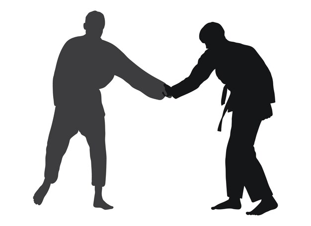Powerful Handshake Between Two Silhouetted Figures | Jiffy Designs