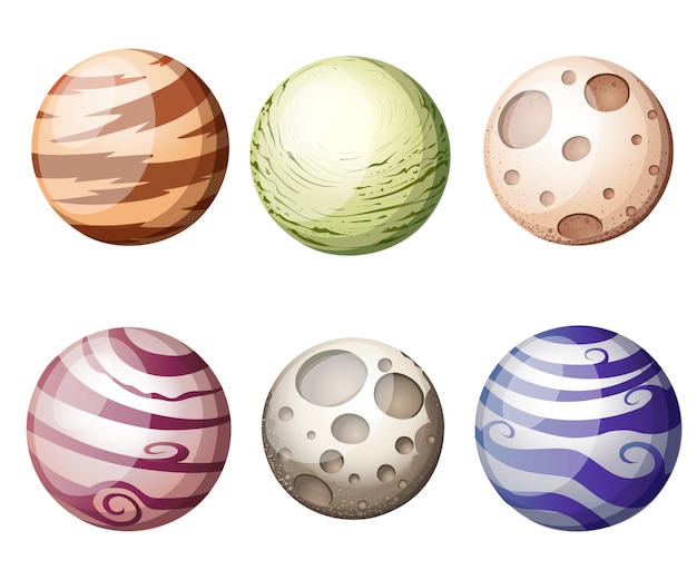 Whimsical Celestial Orbs: Vibrant Planetary Spheres in Cosmic Hues ...