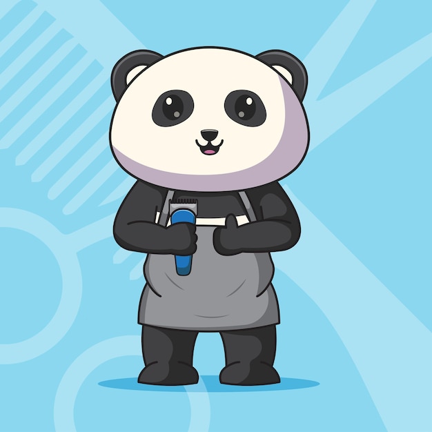 Adorable Panda Holding a Smartphone in Cartoon Style | Jiffy Designs