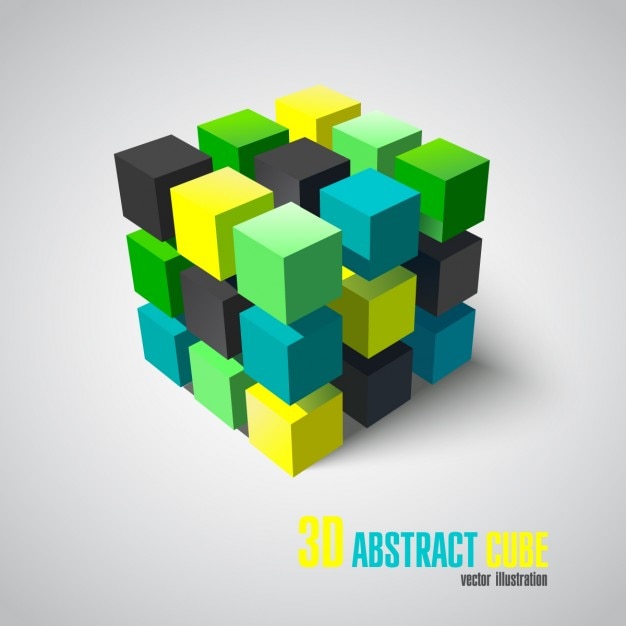 Vibrant 3D Abstract Cube Composition with Contrasting Colors | Jiffy ...
