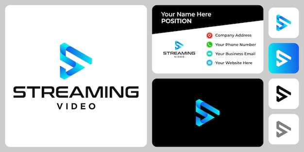 Sleek Streaming Video Logo with Modern Geometric Design | Jiffy Designs