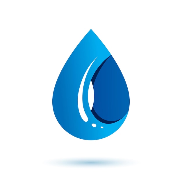 Captivating Blue Water Drop Emblem | Jiffy Designs