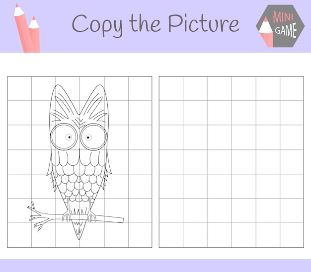 Whimsical Owl Illustration on Grid Paper | Jiffy Designs