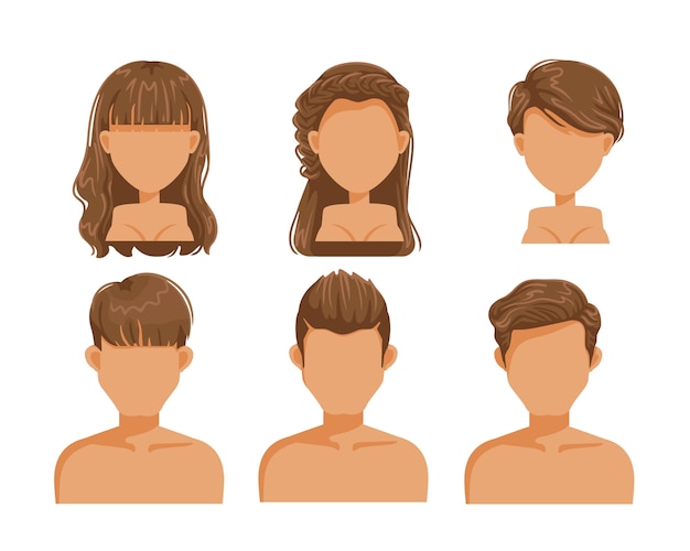 Diverse Hairstyles: A Stylish Collection of Illustrated Coiffures ...