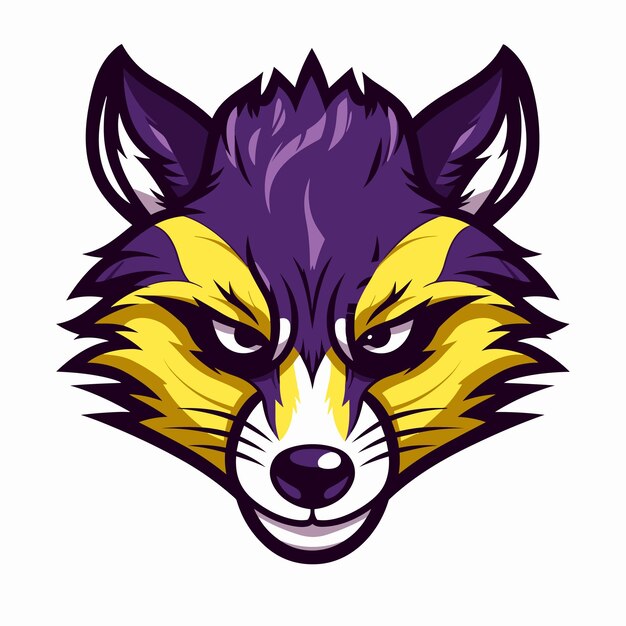 Fierce and Fearsome Purple Wolf Head Illustration | Jiffy Designs
