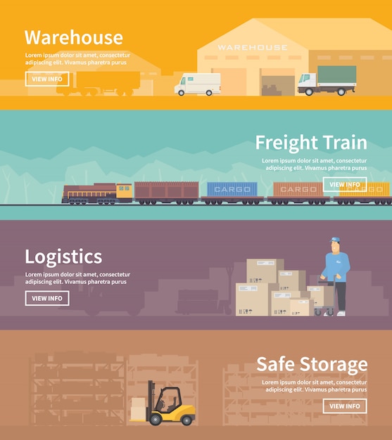 Vibrant Warehouse, Freight Train, and Logistics Storage Scenes | Jiffy ...