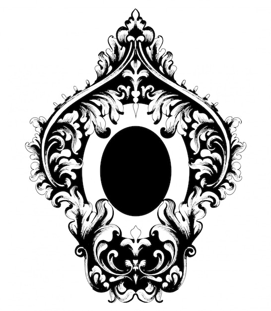 Elegant Ornamental Frame with Intricate Floral Motifs | Jiffy Designs