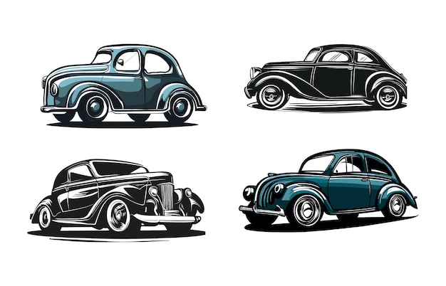 Vintage Classic Car Collection: Retro Automotive Designs | Jiffy Designs