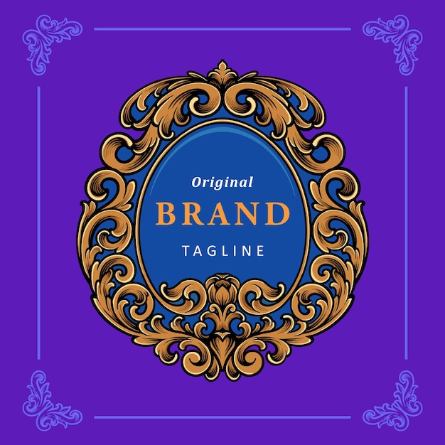 Ornate Vintage Brand Logo with Elegant Swirling Flourishes | Jiffy Designs