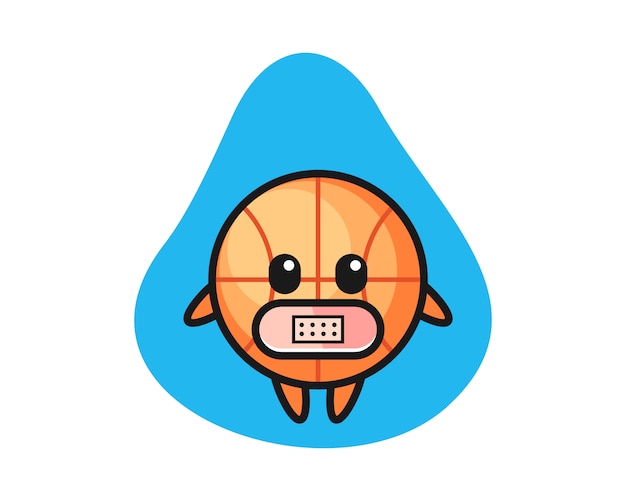 Adorable Cartoon Basketball Character in Blue Teardrop | Jiffy Designs