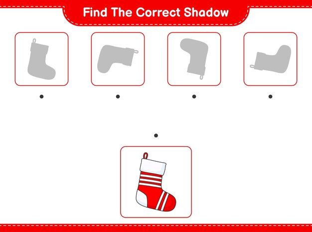 Festive Stocking Silhouette Matching Game | Jiffy Designs
