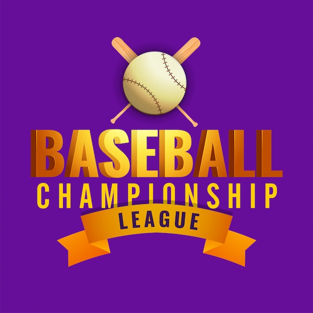 Vibrant Baseball Championship League Logo with Crossed Bats | Jiffy Designs