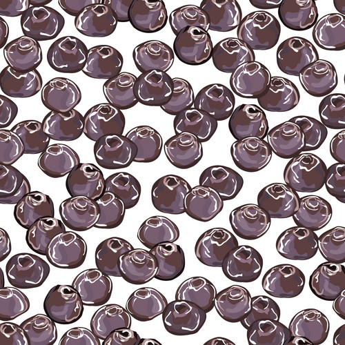 Tapioca Black Pearls Bubble Milk Tea Seamless Pattern Isolated On White ...