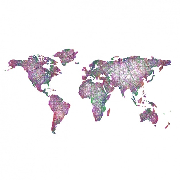 Vibrant Watercolor Splash World Map: Artful Global Exploration | Jiffy ...