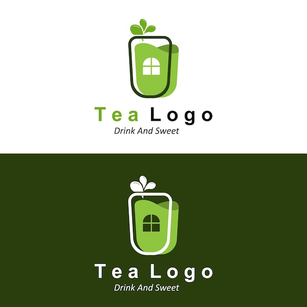 Refreshing Green Tea Logo with Leaf and Cup Design | Jiffy Designs