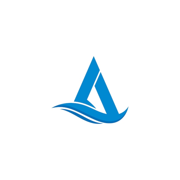 Sleek Blue Sail Symbol Evoking Coastal Serenity | Jiffy Designs