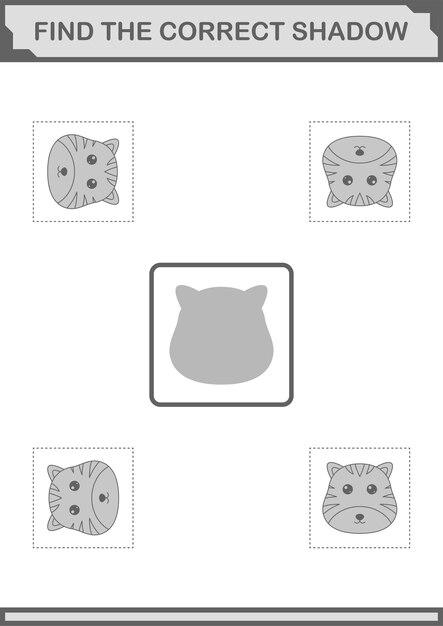 Playful Feline Silhouettes: Match the Correct Cat Shadow | Jiffy Designs