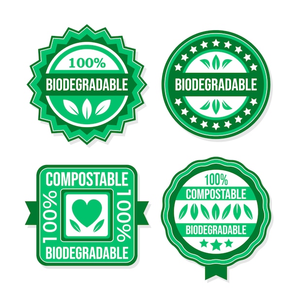 Biodegradable Eco-Friendly Product Badges and Seals Collection | Jiffy ...