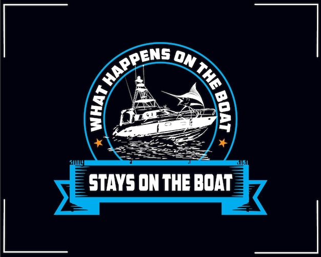 Nautical Adventure Emblem with Boat and Motivational Slogan | Jiffy Designs