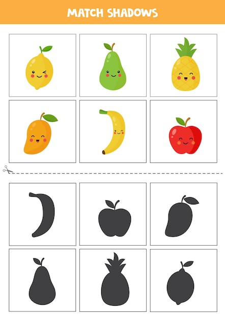 Vibrant Fruit Shadows: A Playful Matching Game | Jiffy Designs