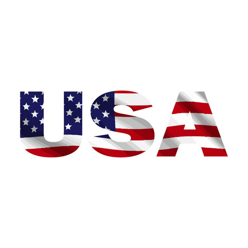 Usa Flag In Text American Flag In Letters Patriotic Vector Illustration ...