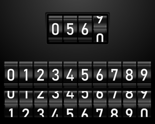 Vintage Mechanical Countdown Timer Display on Dark Background | Jiffy ...