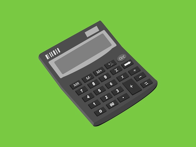 Sleek and Functional Desktop Calculator on Vibrant Green | Jiffy Designs