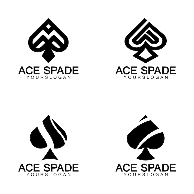 Sophisticated Ace Spade Logo Collection with Versatile Design Elements | Jiffy Designs