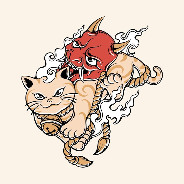 Fiery Feline Fusion: Fierce Cat and Mythical Dragon Creature | Jiffy ...