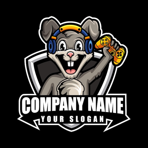 Playful Gaming Mouse Mascot with Headset Logo Design | Jiffy Designs
